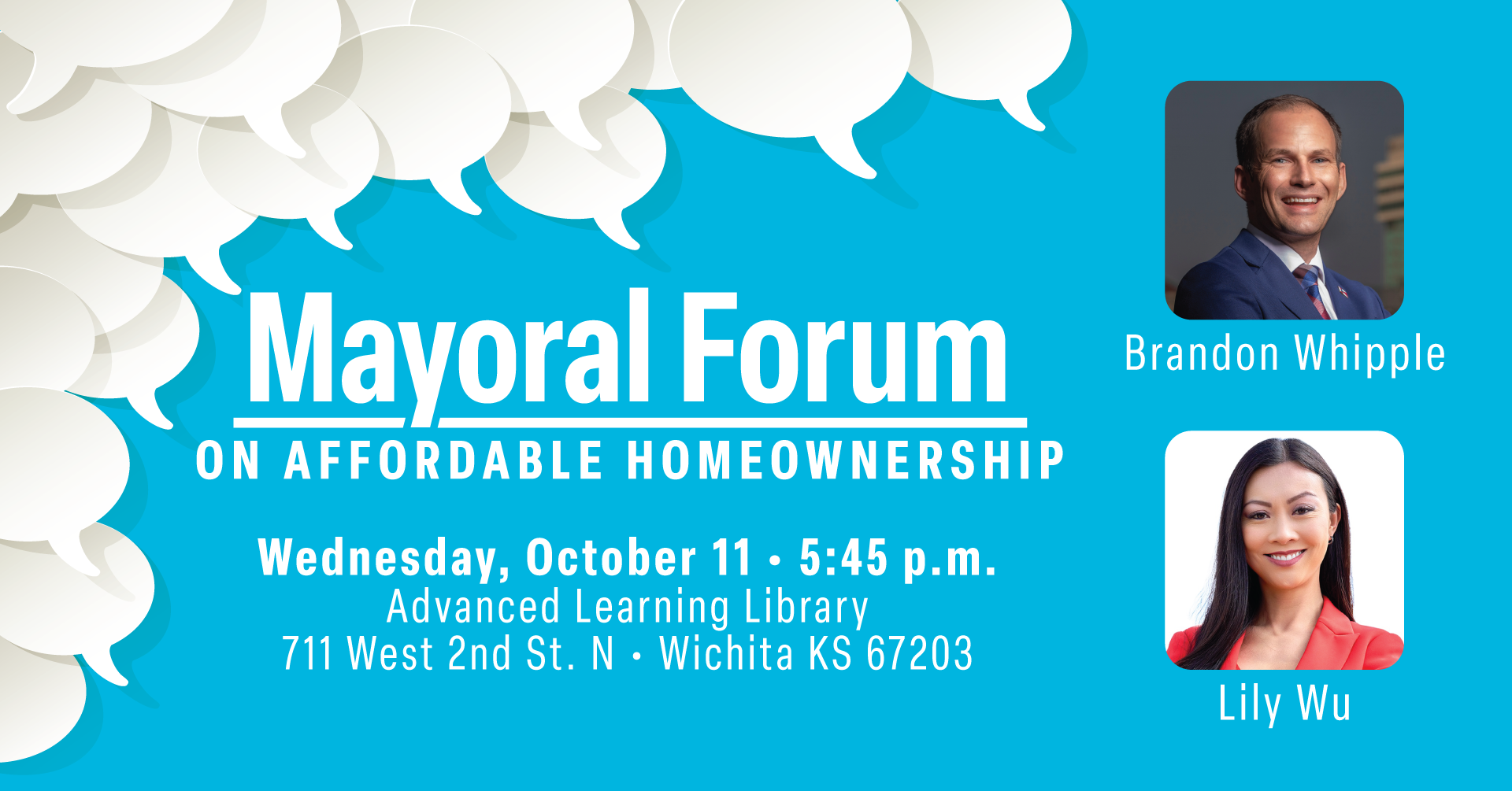 Join us for the Oct. 11 mayoral forum on affordable housing – Wichita ...